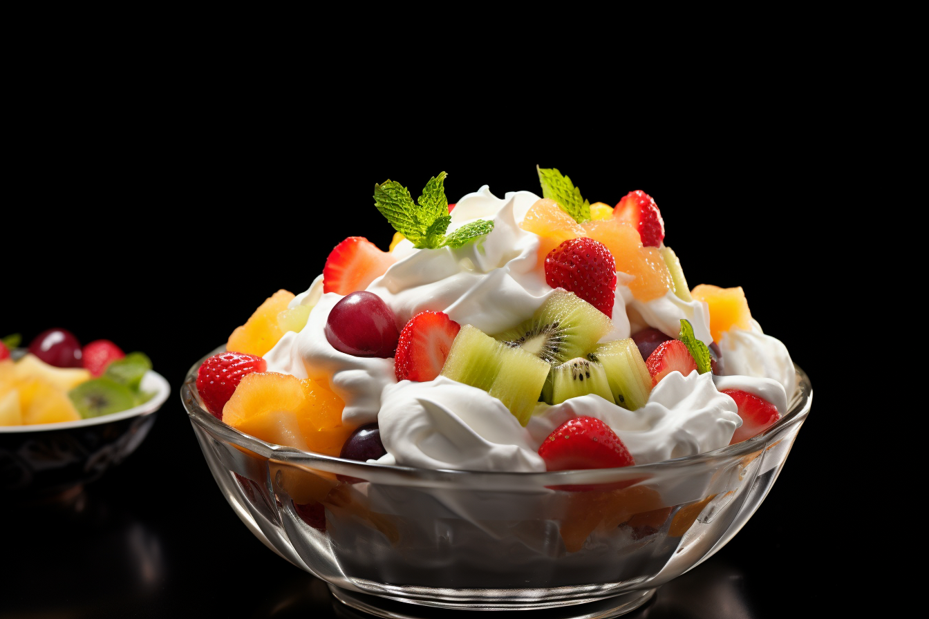 Fruit Salad with Whipped Cream Recipe: Heavenly Fruit Fiesta