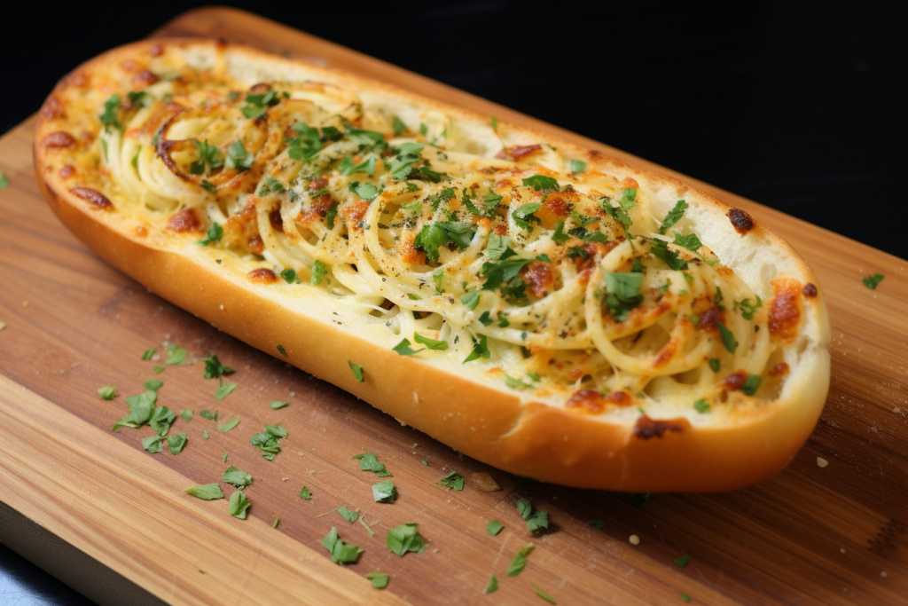 Spaghetti Stuffed Garlic Bread Recipe: An Italian Comfort Fusion!