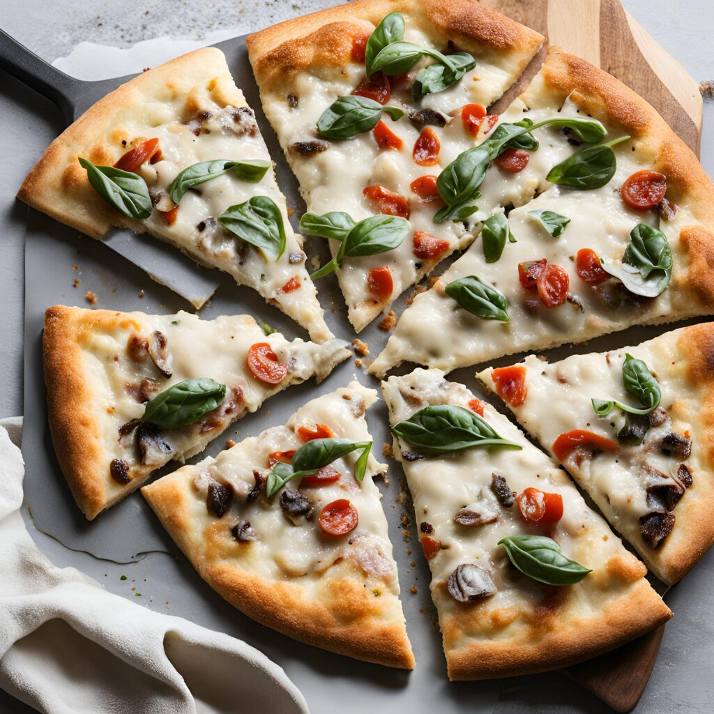 White Pizza Recipe [Creamy Cheeses and Zesty Toppings]