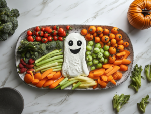 Halloween Ghost Veggie Platter Recipe