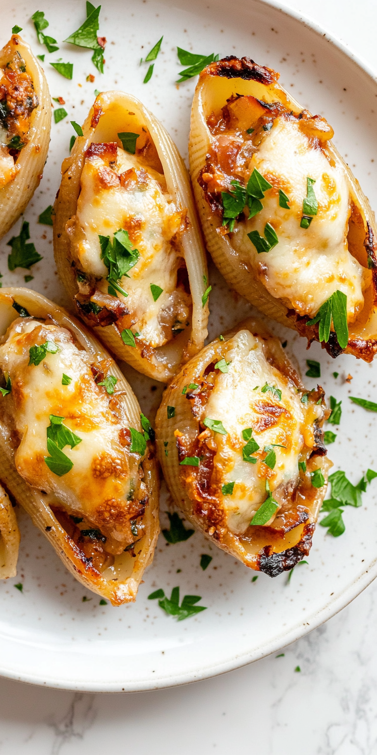 French Onion Stuffed Shells Recipe: Cozy, Cheesy, and Flavor-Packed!