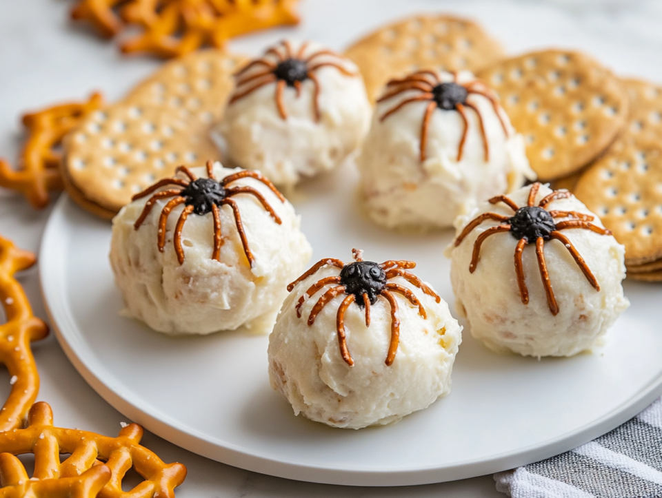 Halloween Spider Cheese Ball Recipe