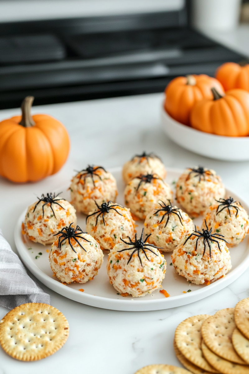 Halloween Spider Cheese Ball Recipe