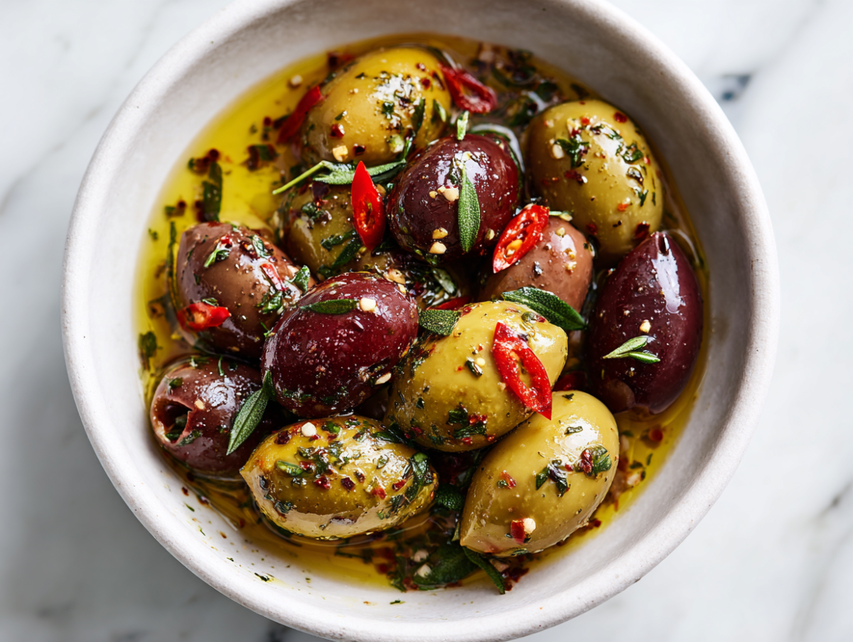 Crispy Olives With Calabrian Chile Sauce Recipe!