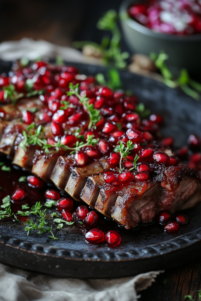 Pomegranate-glazed Christmas Ribs Recipe