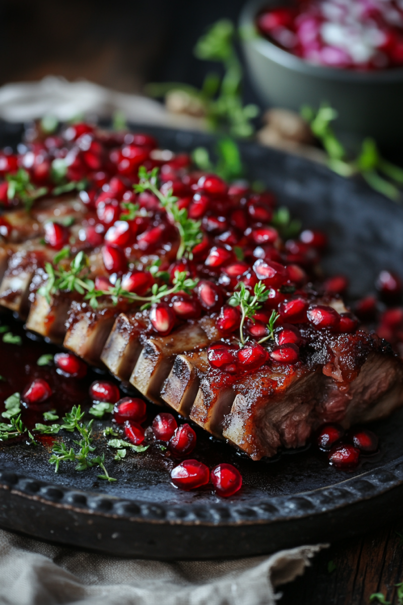 Pomegranate-glazed Christmas Ribs Recipe