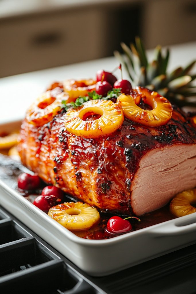 Pineapple Honey-glazed Ham Recipe