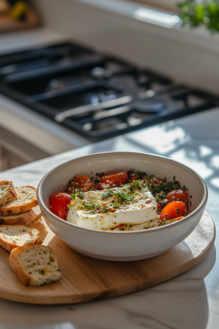 Christmas Green Peppercorn-marinated Feta Recipe