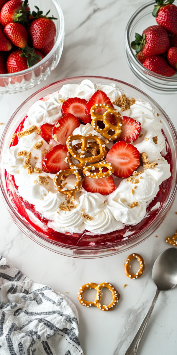 strawberry pretzel cake