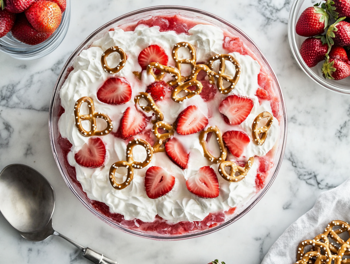 strawberry pretzel cake