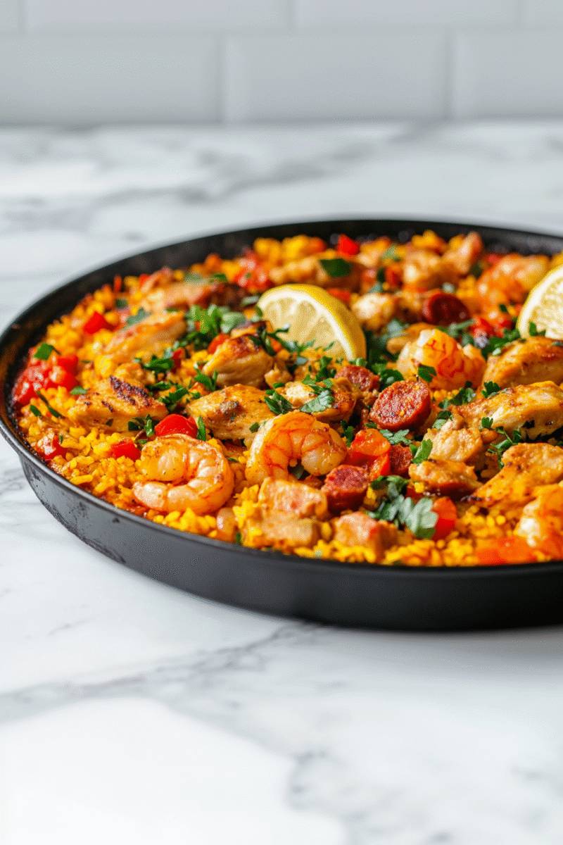 Authentic Chicken Paella Recipe!