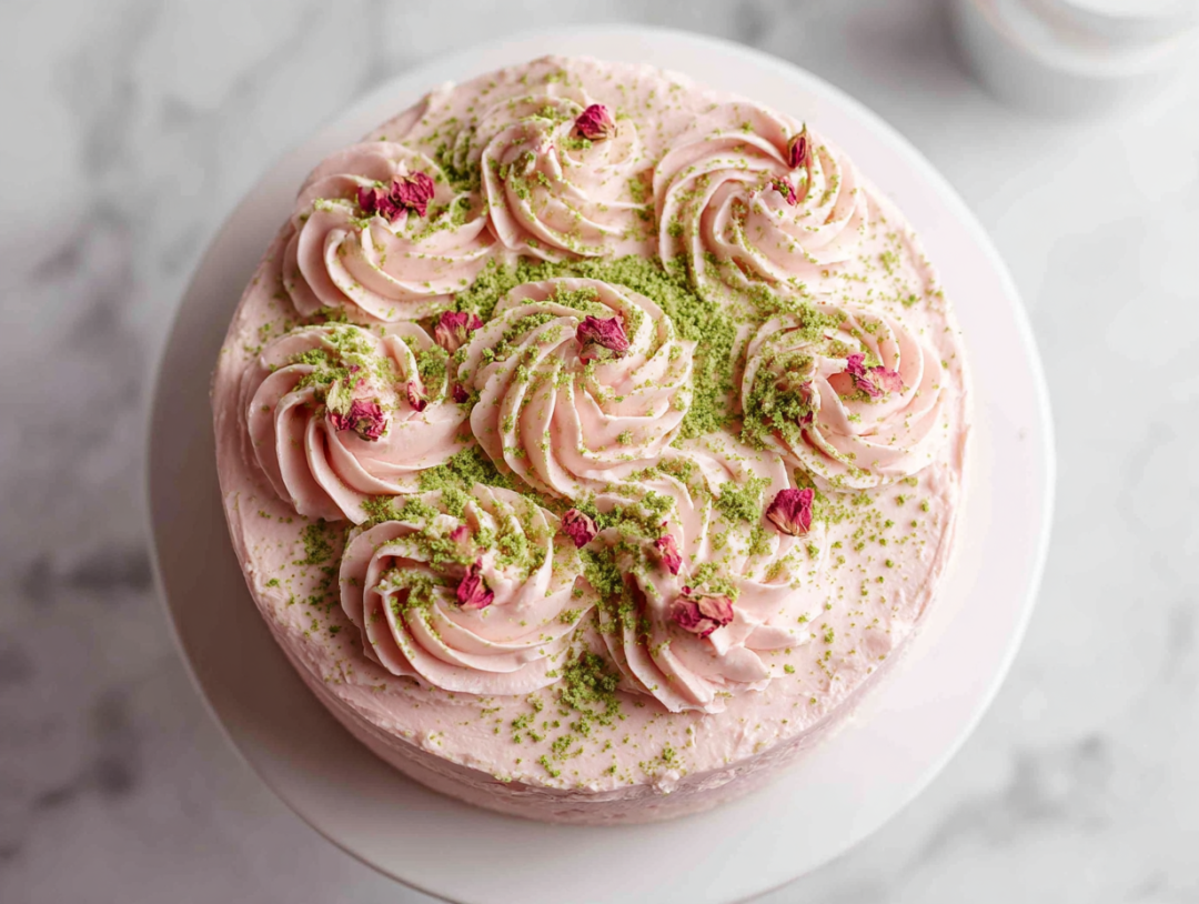 Easy Strawberry Matcha Cake Recipe!