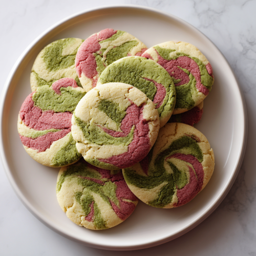 Delicious Strawberry Matcha Marble Cookies Recipe!