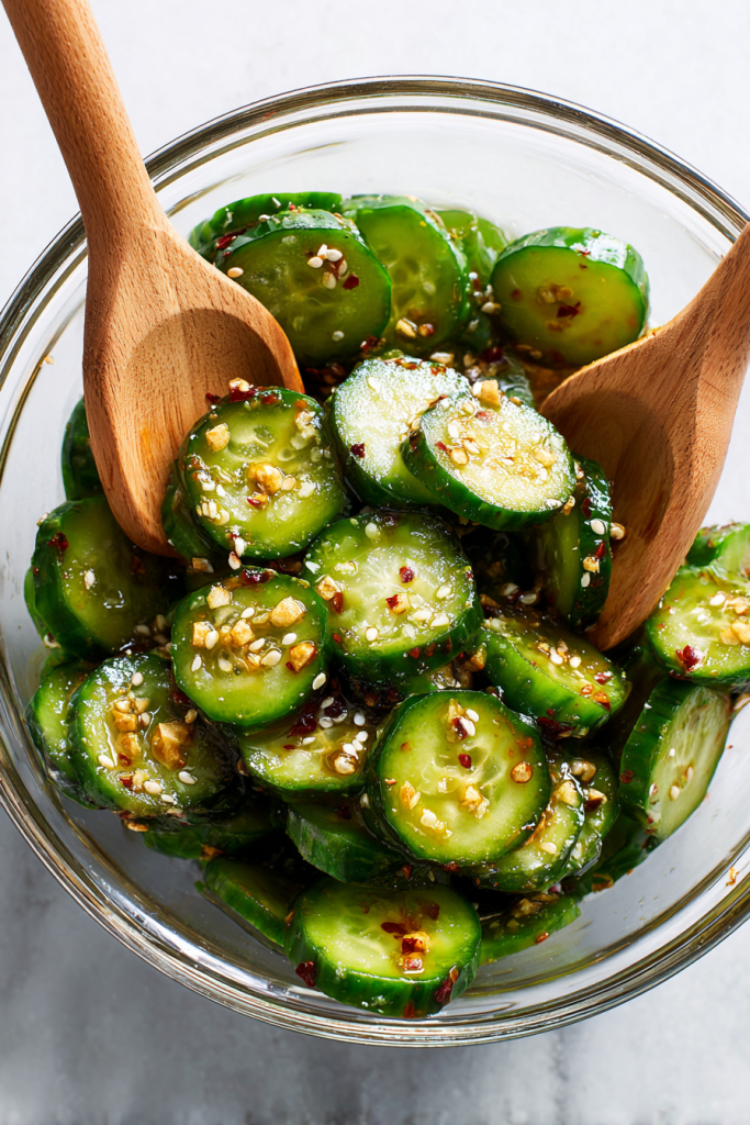 Easy & Spicy Cucumber Salad in 10 Minutes!