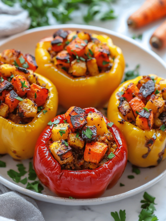 Autumn’s Hidden Treasure: Stuffed Bell Peppers with Fall Vegetables