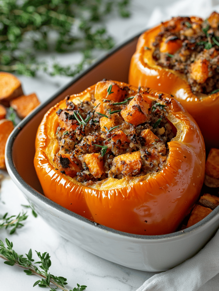 Autumn’s Hidden Treasure: Stuffed Bell Peppers with Fall Vegetables