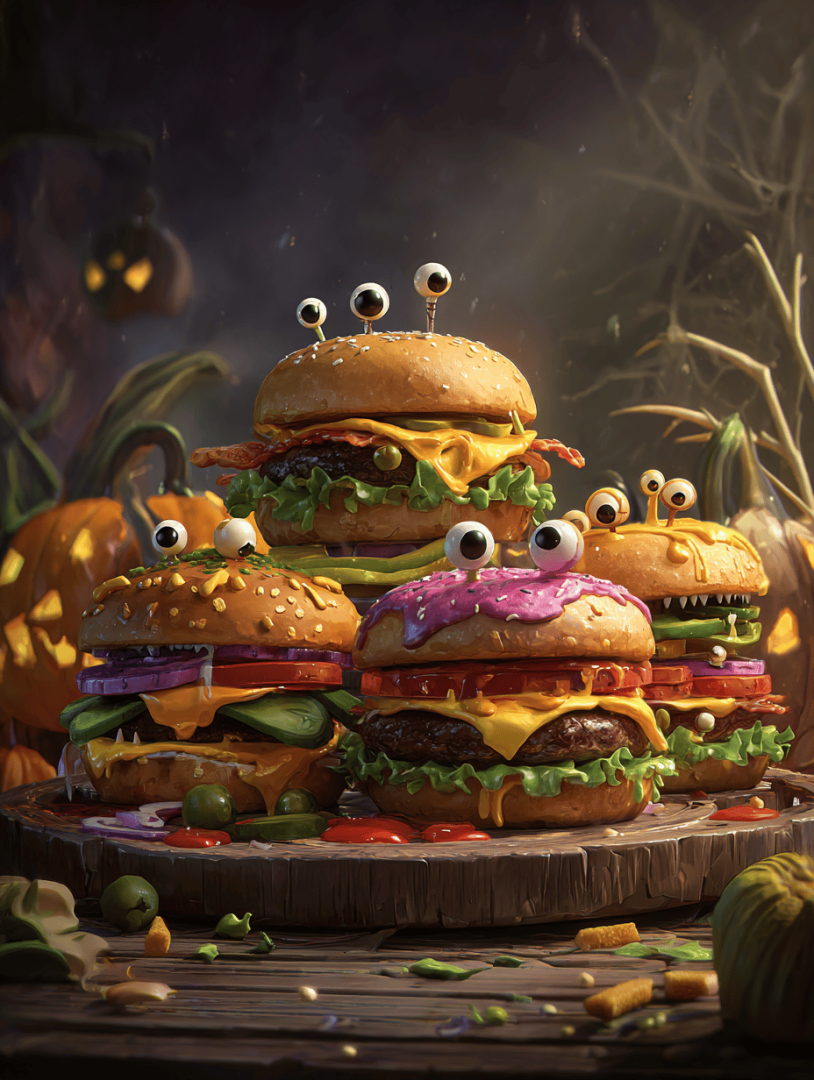 Halloween Monster Burgers That Make You Smile