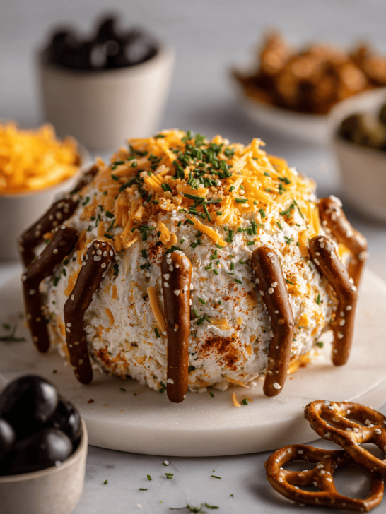 Halloween Spider Cheese Ball: A Creepy-Cool Crowd-Pleaser