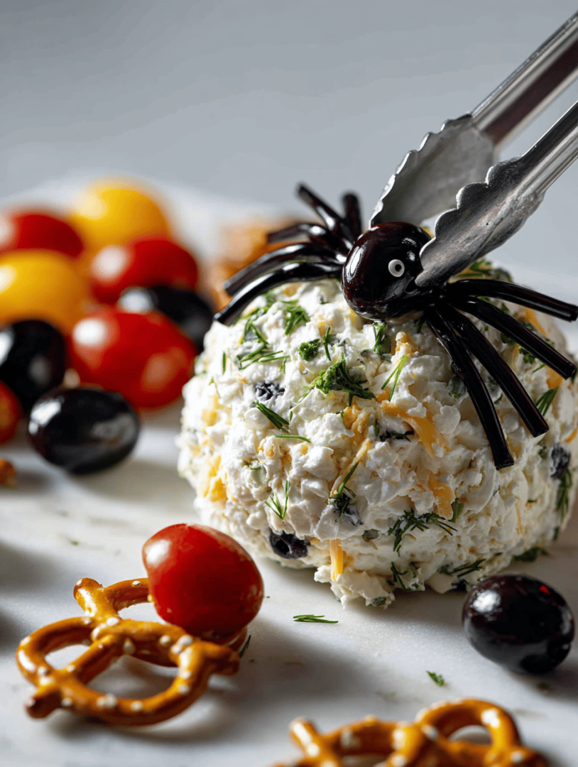 Halloween Spider Cheese Ball: A Creepy-Cool Crowd-Pleaser