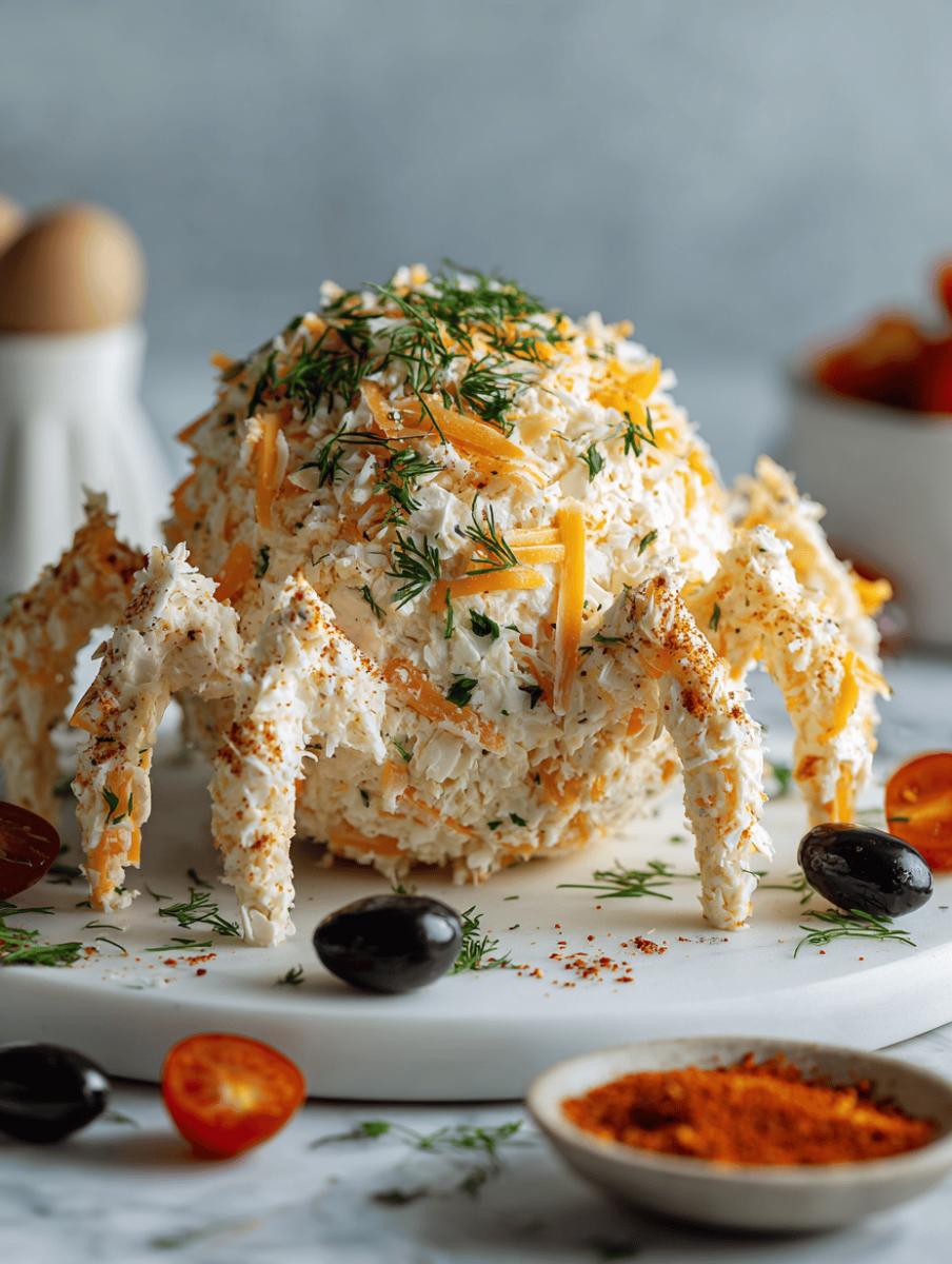 Halloween Spider Cheese Ball: A Creepy-Cool Crowd-Pleaser