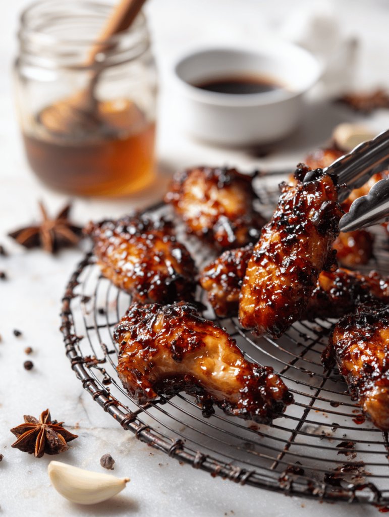 Halloween Bat Wings (Soy Sauce Chicken Wings) — A Dark, Savory Feast to ...